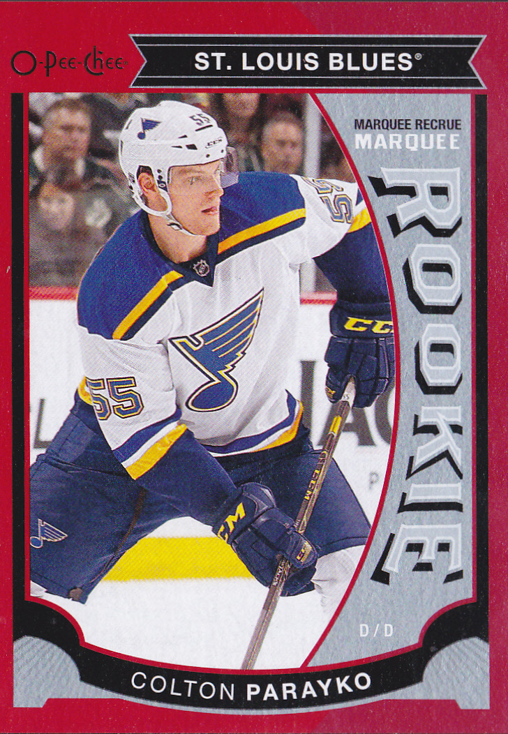 15-16 OPC Update Colton Parayko Rookie RED Border SP OPeeChee Blues ...