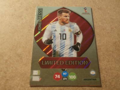 LIONEL MESSI, TRADING CARD WORLD CUP 2018, PANINI LIMITED EDITION (JT29 ...