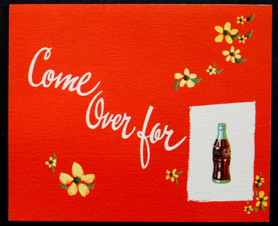 Vintage 1940's COCA-COLA Paper Invitation COKE BOTTLE / Unsold ...