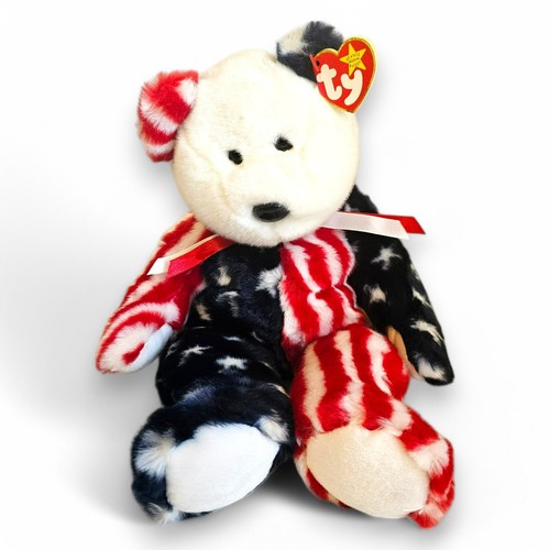 Ty Beanie Buddy Spangle Bear Beanbag Plush Toy Patriotic w/ Tags Vtg ...