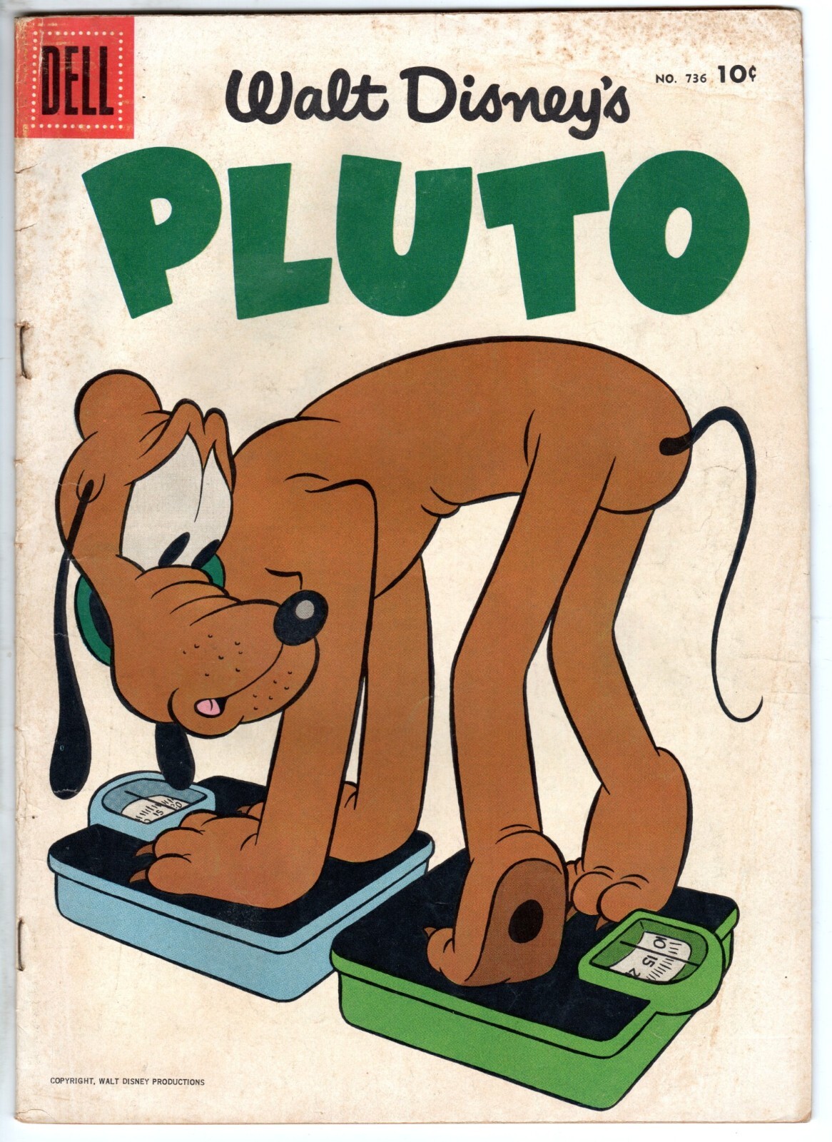 Four Color #736 Featuring Walt Disney's Pluto, Very Good - Fine Condition! | eBay