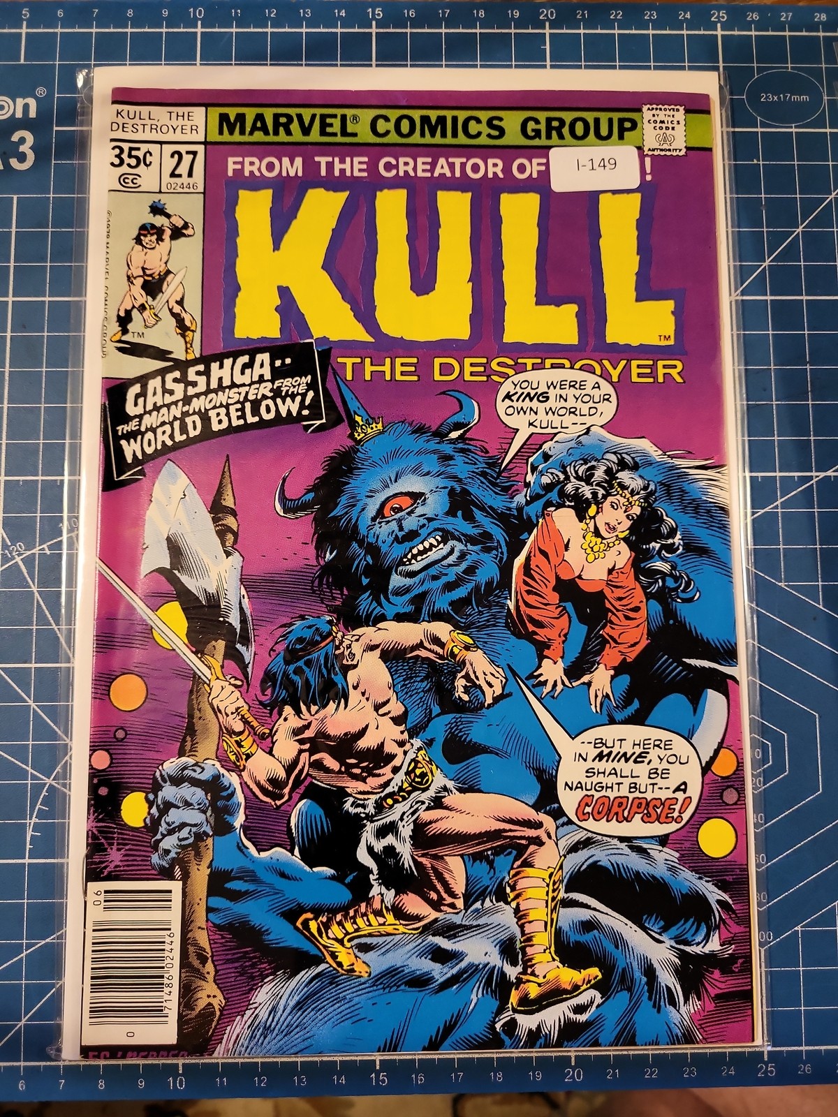 KULL, THE DESTROYER #27 VOL. 1 7.0+ NEWSSTAND MARVEL COMIC BOOK I-149 ...