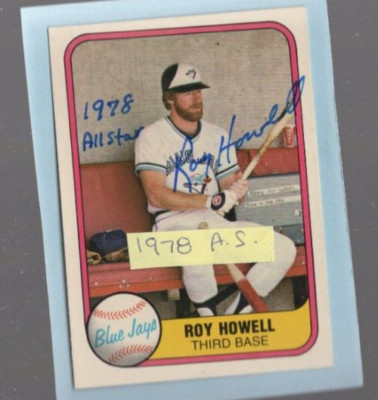 Autographed Roy Howell 1978 All-Star added Blue Jays 1981 Fleer | eBay