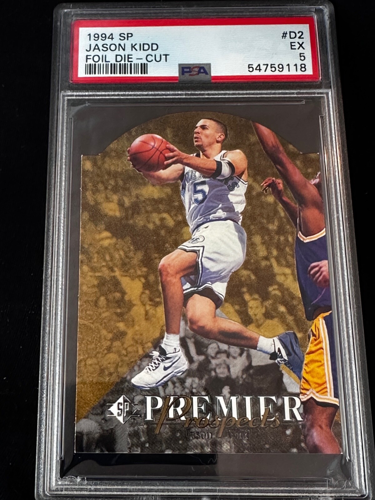 JASON KIDD ~ 1994 SP Foil Basketball Card #2 ~ Graded PSA 5 MINT Die ...