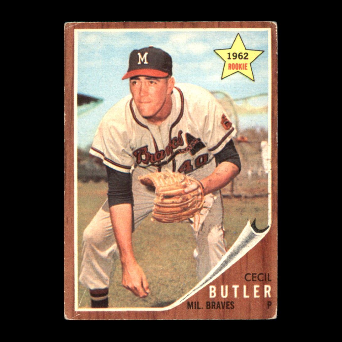 Cecil Butler 1962 Topps Rookie Milwaukee Braves #239 Vintage Set Filler ...
