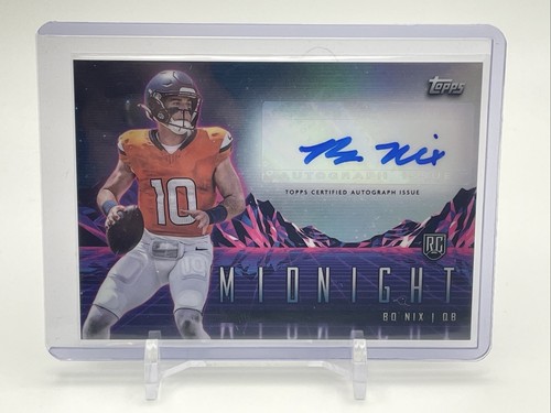 2024 Topps Midnight Football Bo Nix Rookie Horizon Signatures Broncos ...
