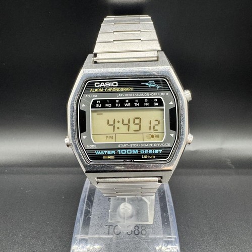 Casio W-550 Marlin Alarm Chronograph Vintage Watch from Japan Rare ...
