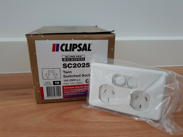 10x Clipsal Slimline SC2025 Double Power Point for sale online | eBay