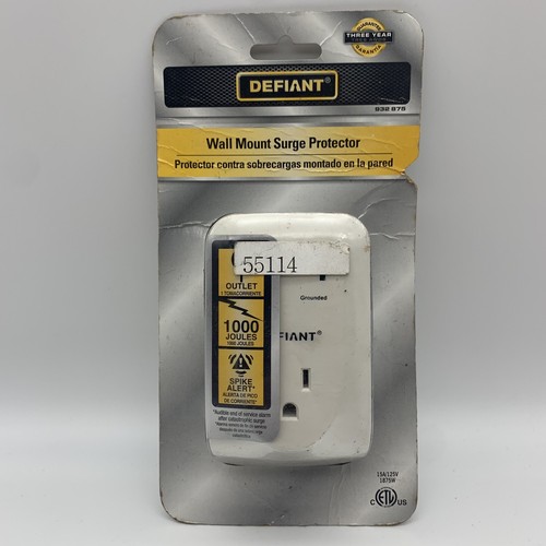 Defiant 6 Outlet Surge Protector Power Tap Ylct-30 Residential Wall ...