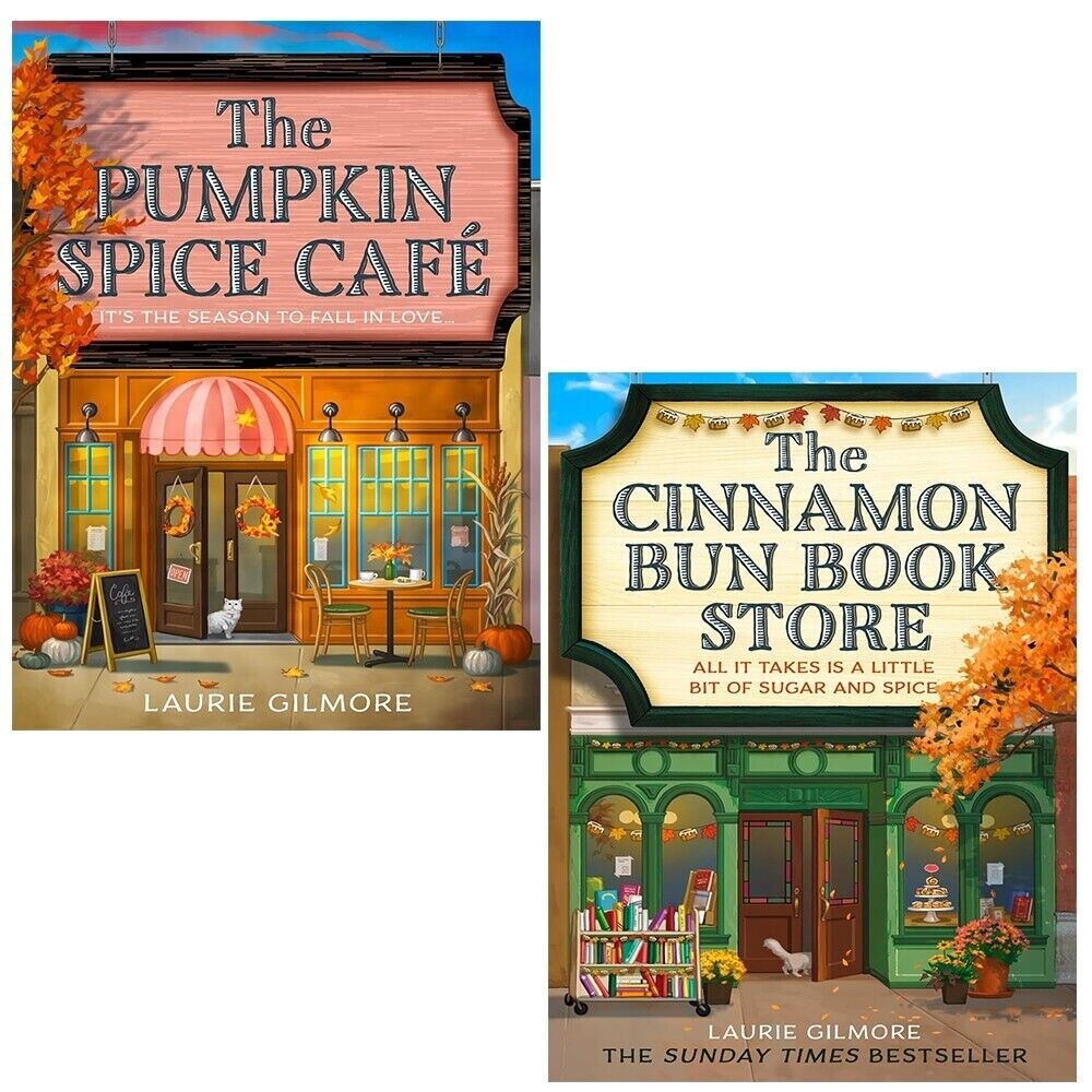 Pumpkin Spice Cafe / Cinnamon Bun Book Store - NEW 2 BOOK SET EXPEDITED ...