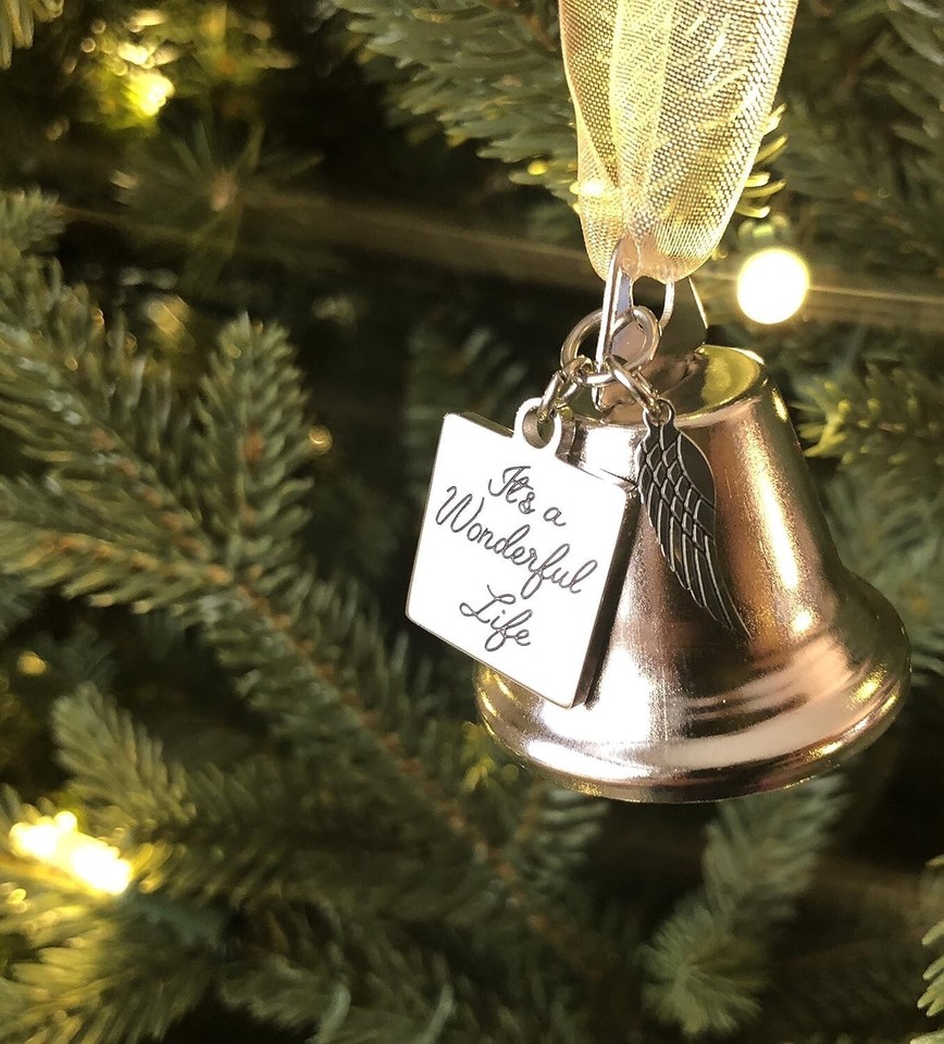 It’s a Wonderful Life Angel Bell Ornament – Silver Bell w/ Angel Wing ...