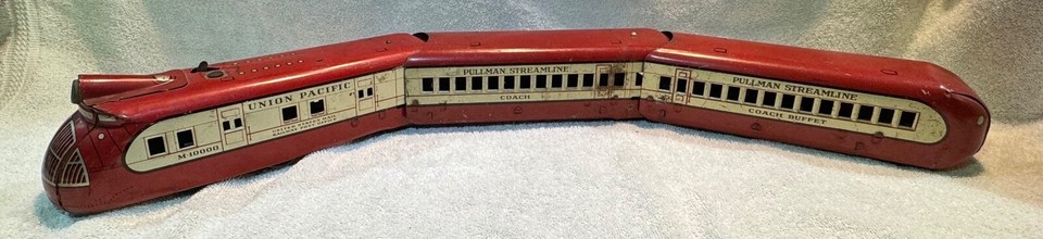 1930’s Marx M10000 Tin Union Pacific Passenger Train w/2 cars Made in ...