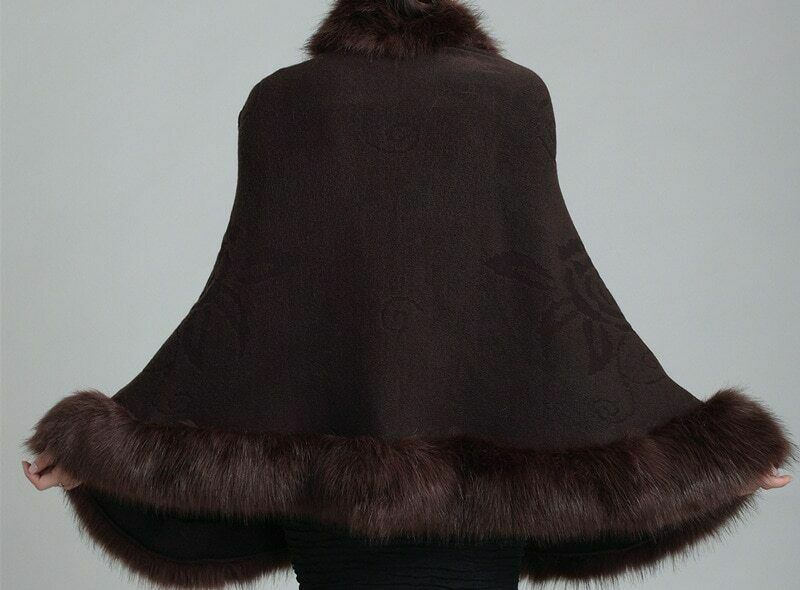 Winter Women Fur Coat Cape Autumn Winter Faux Fur Cape Coat Warm ...