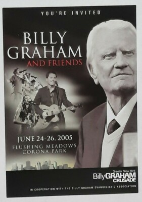 Genuine Postcard-like Invitation to Billy Graham's Last Crusade--2005 ...