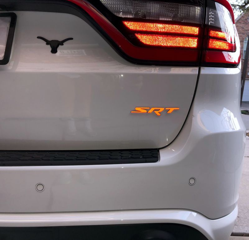 2018 2019 2020 2021 2022 Durango Front and Rear SRT Emblem Overlay ...