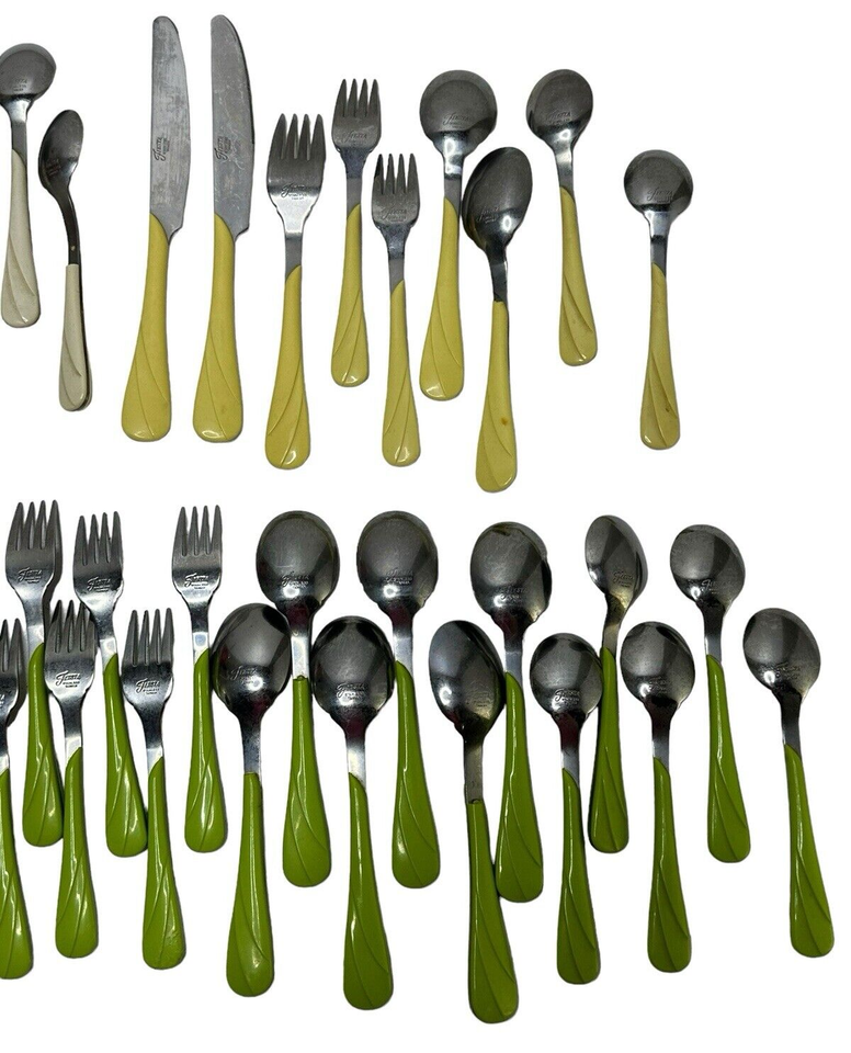 Fiesta Flatware Silverware Multi Color Vintage 45 Pieces | eBay