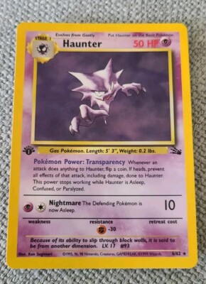 Pokémon TCG Haunter Fossil 6/62 Holo 1st Edition Holo Rare | eBay