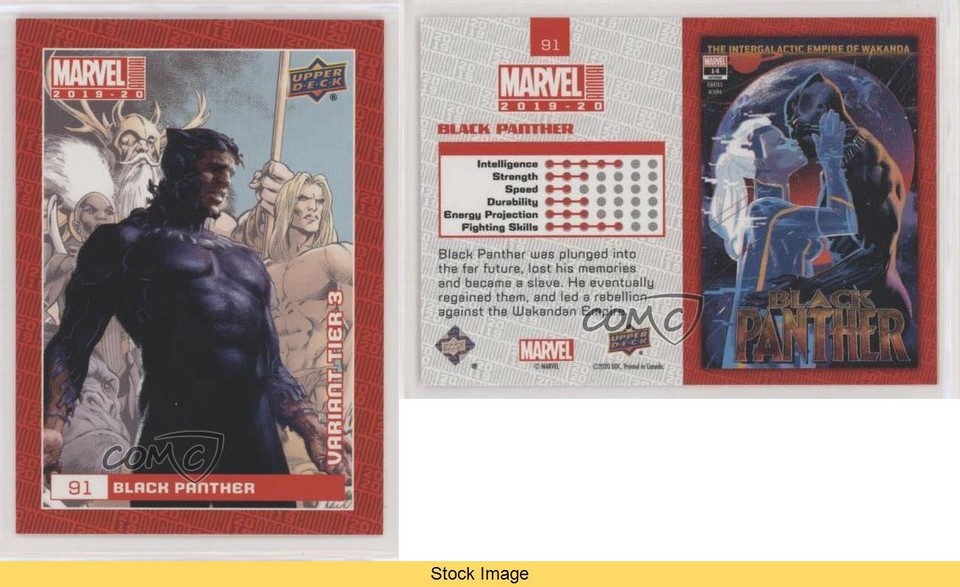2019-20 Upper Deck Marvel Annual Variant Cover Black Panther #91 READ ...