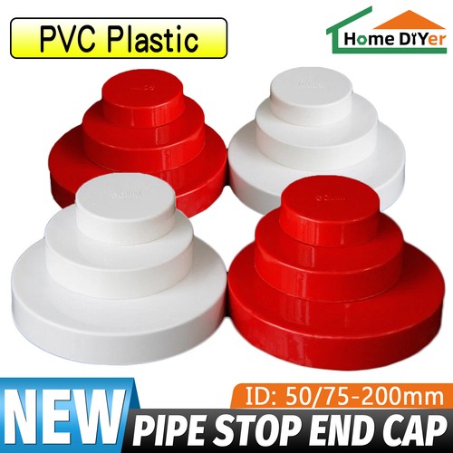 50mm-200mm PVC Drainage Pipe Stop End Cap Plugging Cover Caps Lock ...
