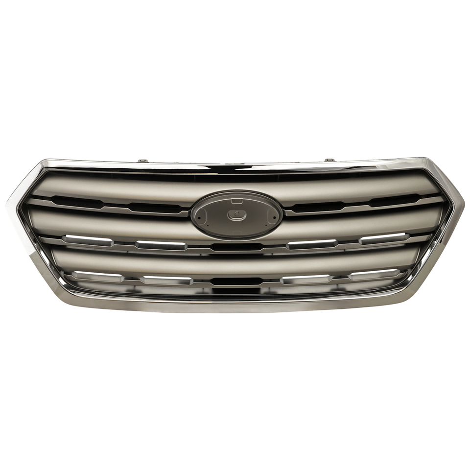Grille For 2015-2016 Subaru Outback Chrome Shell w/ Silver Insert ...
