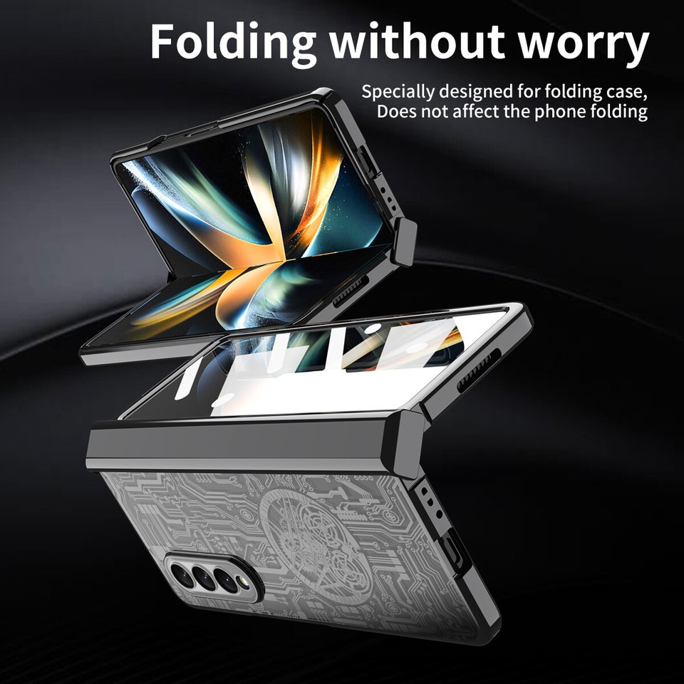 For Samsung Galaxy Z Fold7/Fold6/5/4/3 Fashion Plating Anti-Fall Phone ...