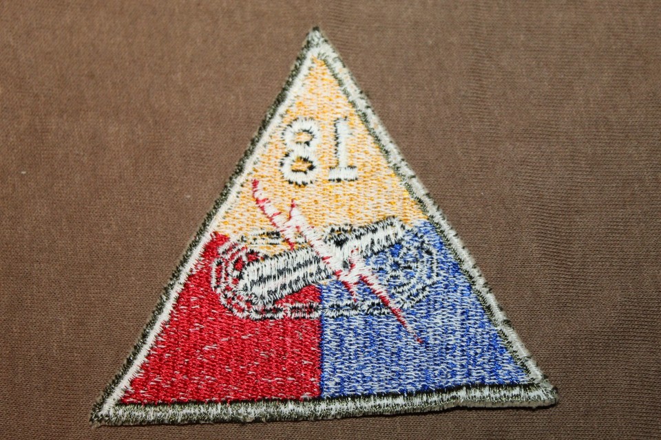 Original WW2 U.S. Army 18th Armored (Tankers) Division Triangle Uniform ...