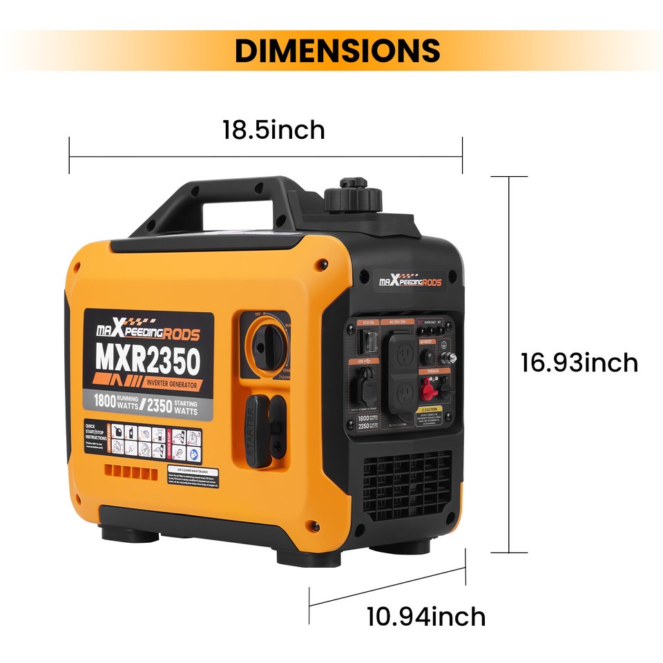 120V 2300W Inverter Generator Portable light weight Gas Power For ...