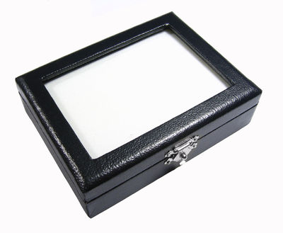 HIGH QUALITY TOP GLASS GEM DIAMOND JEWELRY COIN BOX CASE STORAGE 8x10 ...