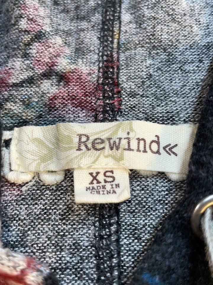 Rewind XS Lace Trim Hoodie Pullover. Extra Soft Floral And Stripes | eBay