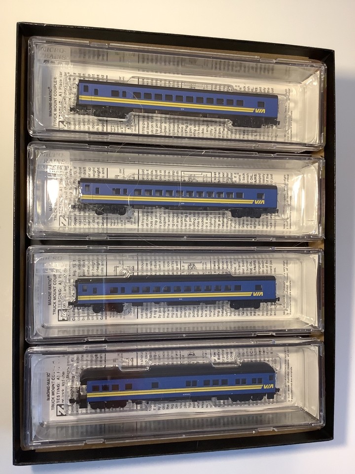 Micro-Trains 994 01 220 Z Scale VIA RAIL 83' Lightweight Passenger Cars ...