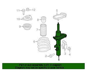 NEW Motorcraft Front Left Suspension Strut AST-12352 Ford Focus 2.0L ...