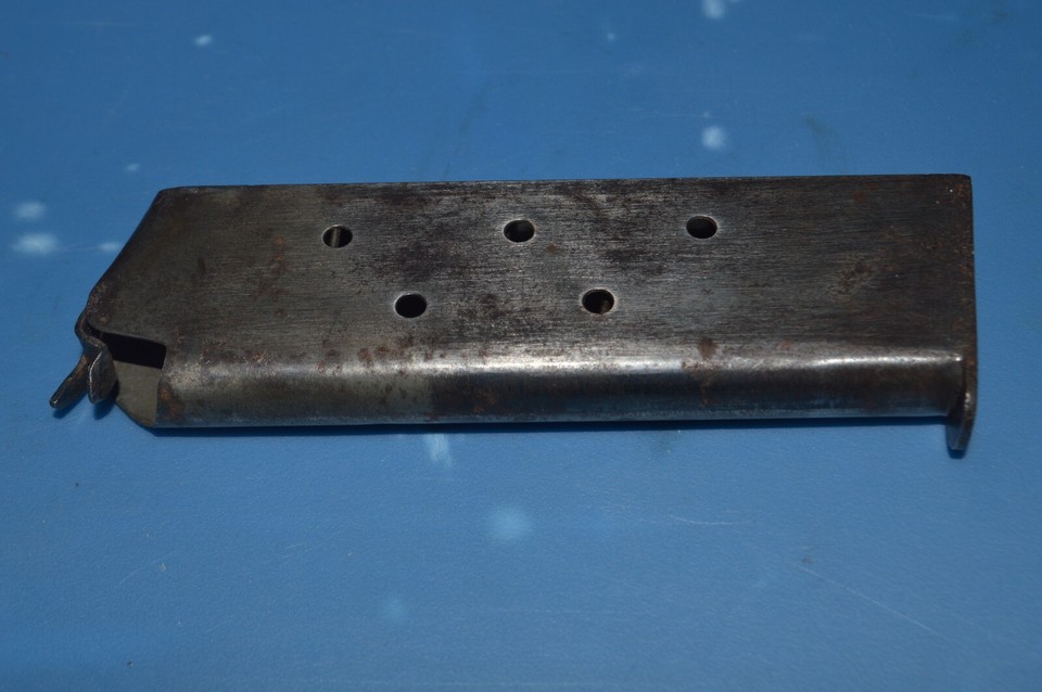 LOT #G VINTAGE 2 TONE GI 1911 .45 ACP 7 RD. PISTOL MAGAZINE "A V ...