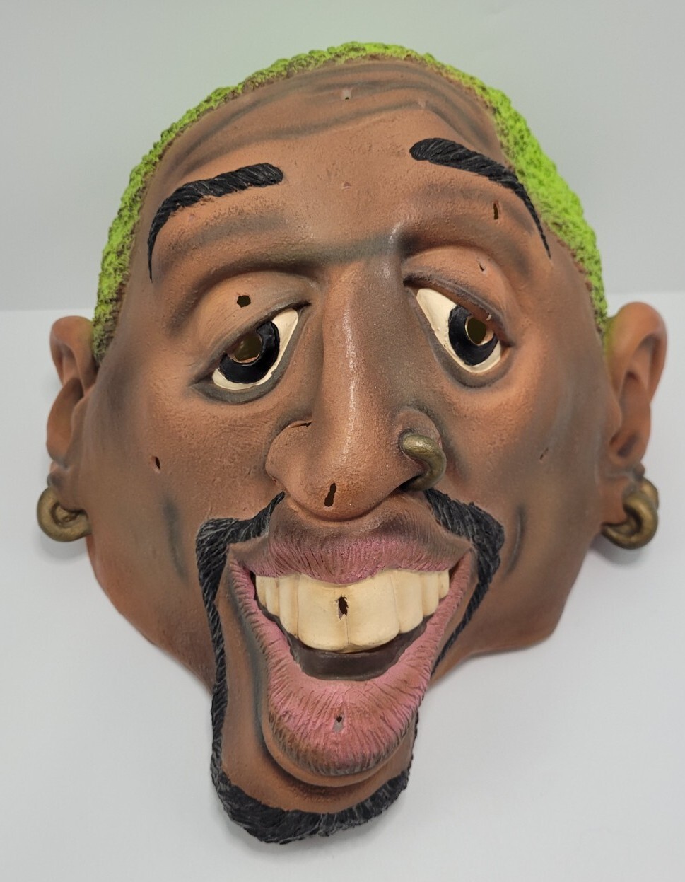 VTG 1990'S DENNIS RODMAN HALLOWEEN ADULT SIZE MASK BY RUBIES GREEN HAIR ...