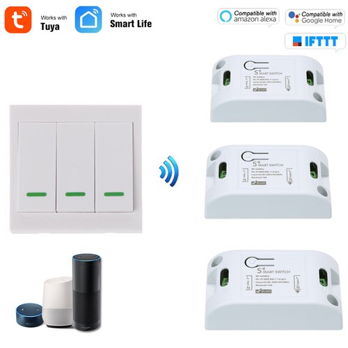 230V Funkschalter System TUYA Wlan RF 433Mhz Empfänger Wandschalter ...