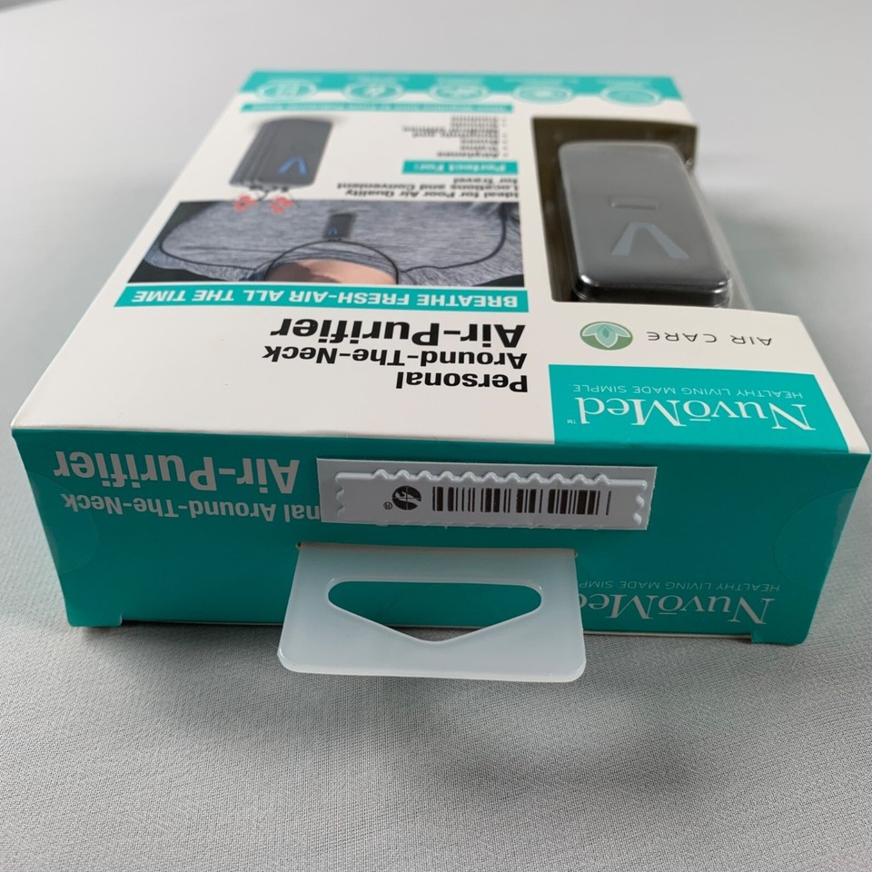 Personal Air Purifier Around the Neck NuvoMed Gray Rechargeable New ...