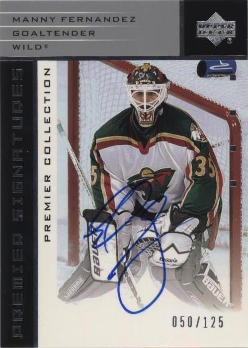 2002-03 Upper Deck Premier Collection - Signatures Manny Fernandez #S ...