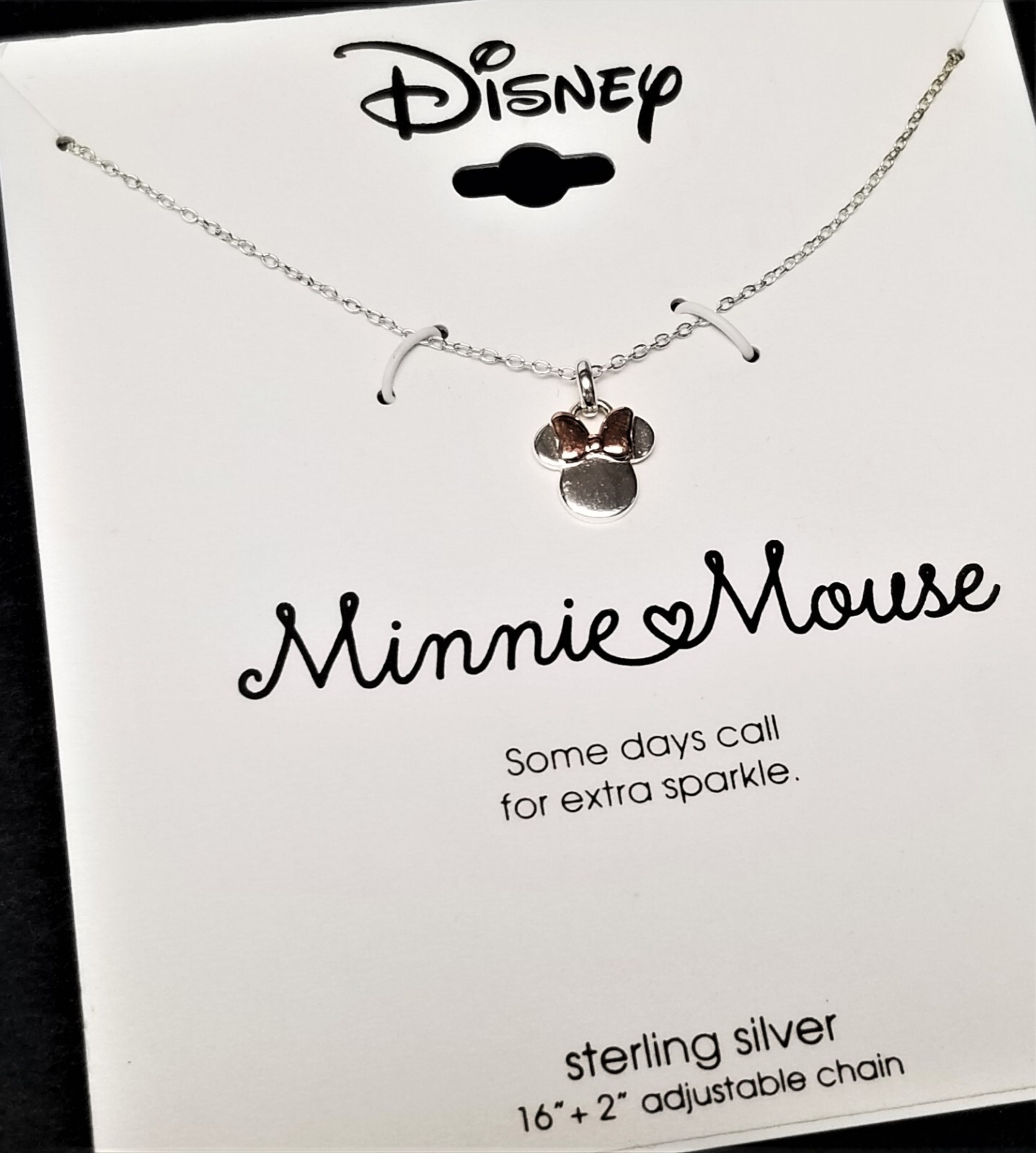 NOC Disney Minnie Mouse Rose Gold Plated & Sterling Silver Pendant ...