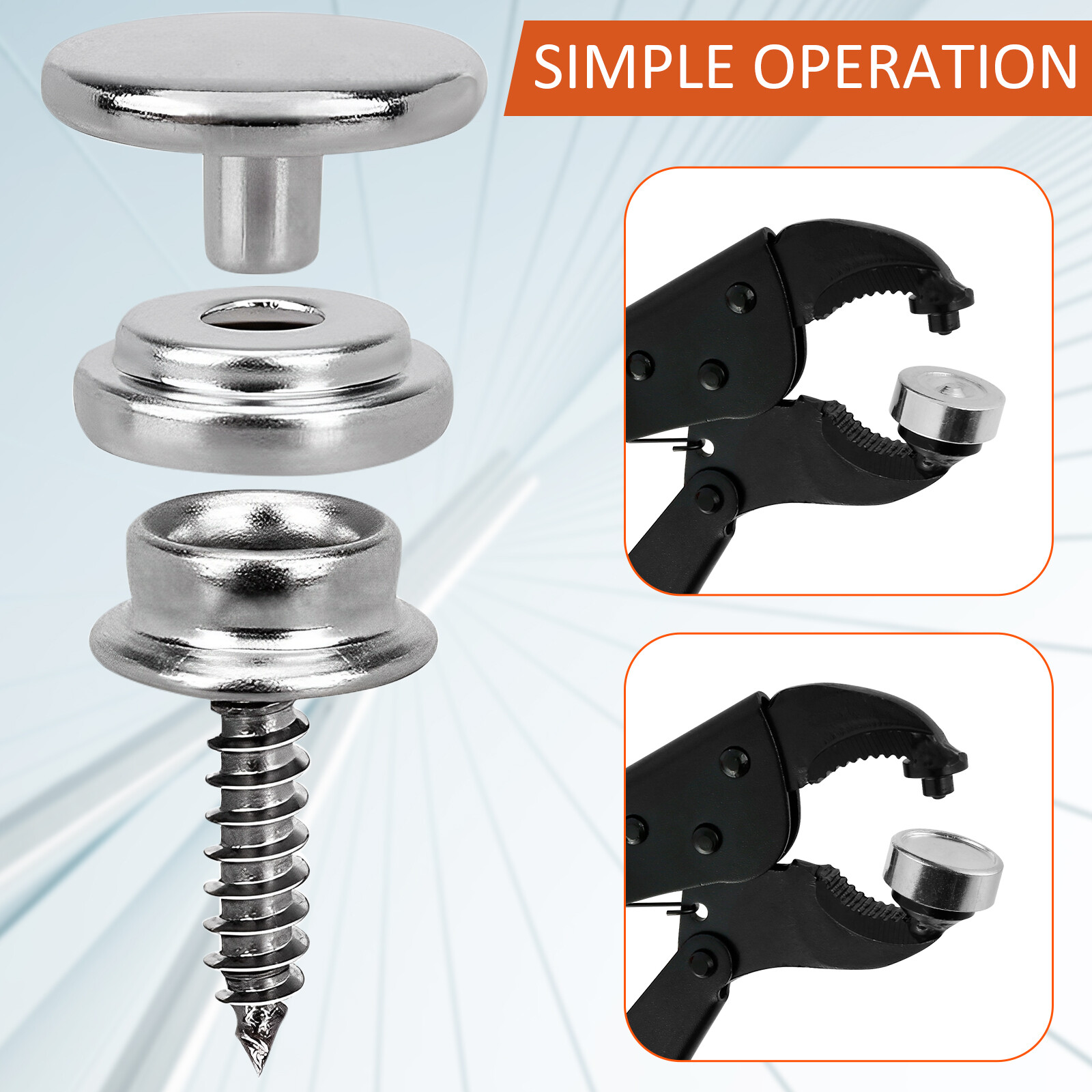 153Pcs Snap Fasteners Kit with Adjustable Pliers Heavy Duty Snap ...