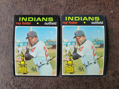 (2) 1971 TOPPS Baseball ROOKIE Ray Foster #107 - Cleveland Indians | eBay