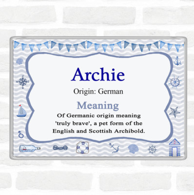 Archie Name Meaning Jumbo Fridge Magnet Nautical | eBay UK