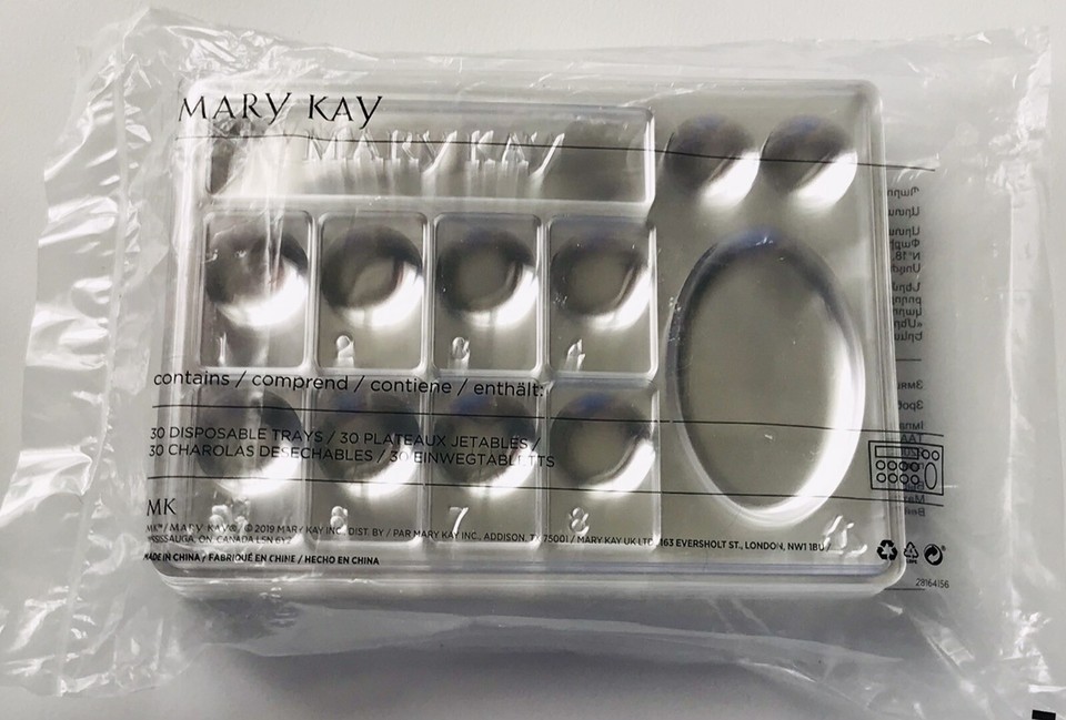 New Mary Kay Clear Disposable Single Use Plastic Palette Sample Trays ...
