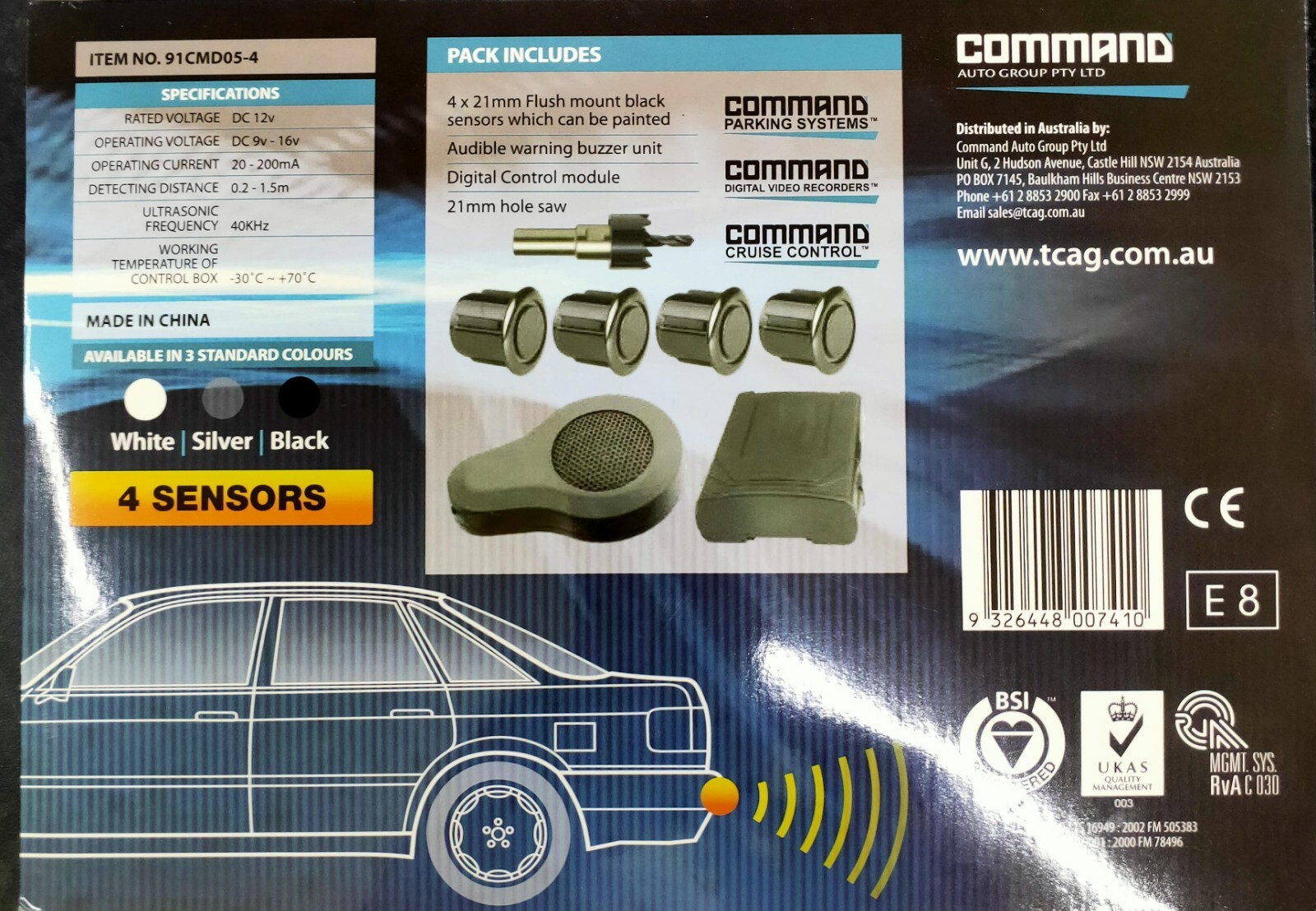 Command Reverse Sensor Kit Black 91CMD05-4 | eBay