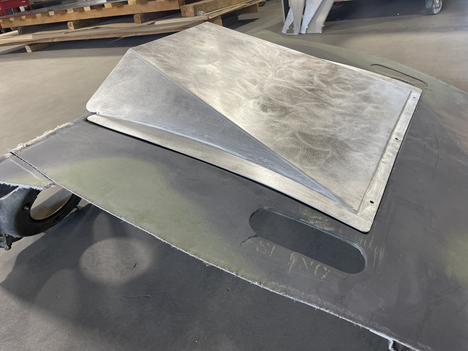 Hmmwv Hummer H1 hood scoop Aluminum Hand made. comes with regular ...