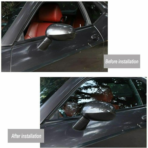 For 2009-20 Dodge Challenger Carbon Fiber Black Side Rear View Mirror ...