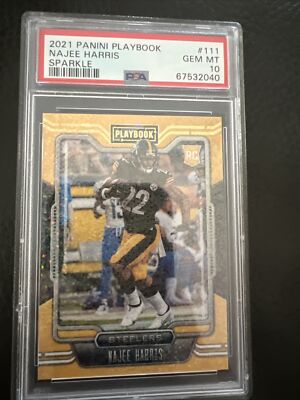 2021 Panini Playbook Najee Harris Sparkle #111 PSA Gem Mint 10 | eBay