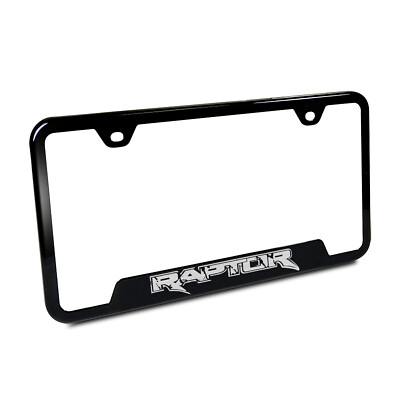 Ford Raptor Black Stainless Steel License Plate Frame | eBay