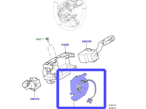 GENUINE LAND ROVER STEERING ROTATION SENSOR EVOQUE RANGE ROVER SPORT ...