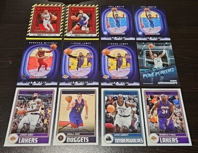 2023-24 NBA Hoops (12) Card Lot Inserts LeBron Giannis | eBay