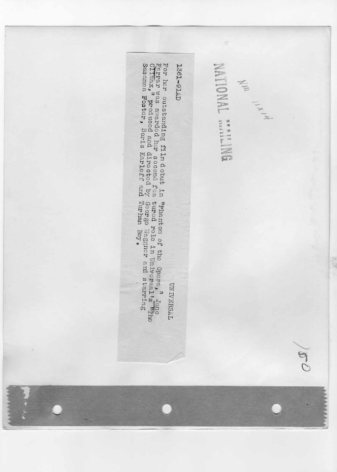 o24212 1944 orig photo Jane Farrar portrait film The Climax orp-24212 ...