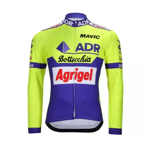 men Retro ADR Agrigel Cycling long Sleeve Jersey Tops Bike Jersey ...